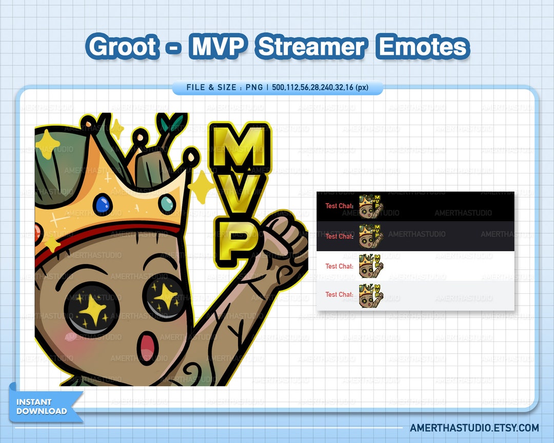GROOT - MVP Twitch Streamer Emotes | Youtube Emotes | Facebook Emotes ...