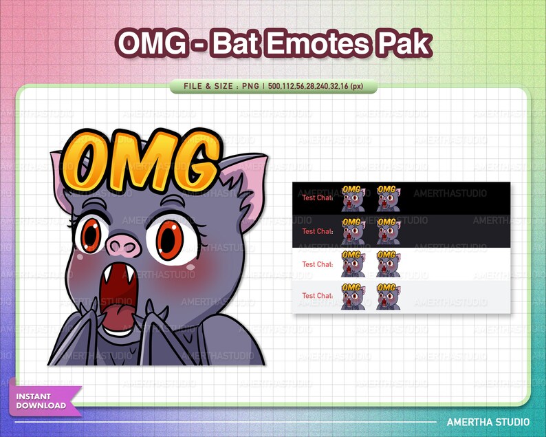OMG Bat Twitch Emotes Twitch Emote Astronaut Streamer - Etsy