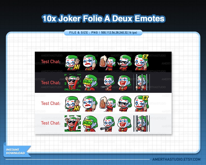 10x Joker Streamer Emotes Pack | Kawaii Emotes | Cute Emotes | Twitch ...