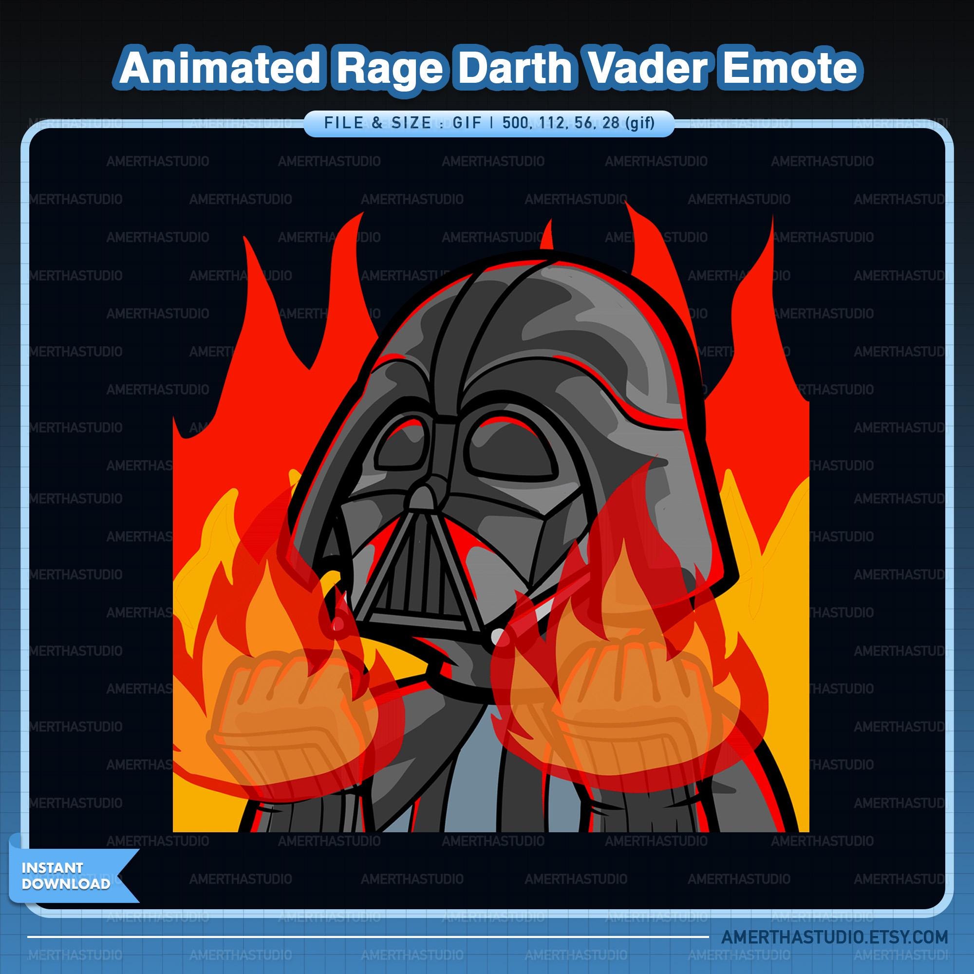Animated Emotes Darth Vader Rager | Twitch Emote | Streamer Emote ...