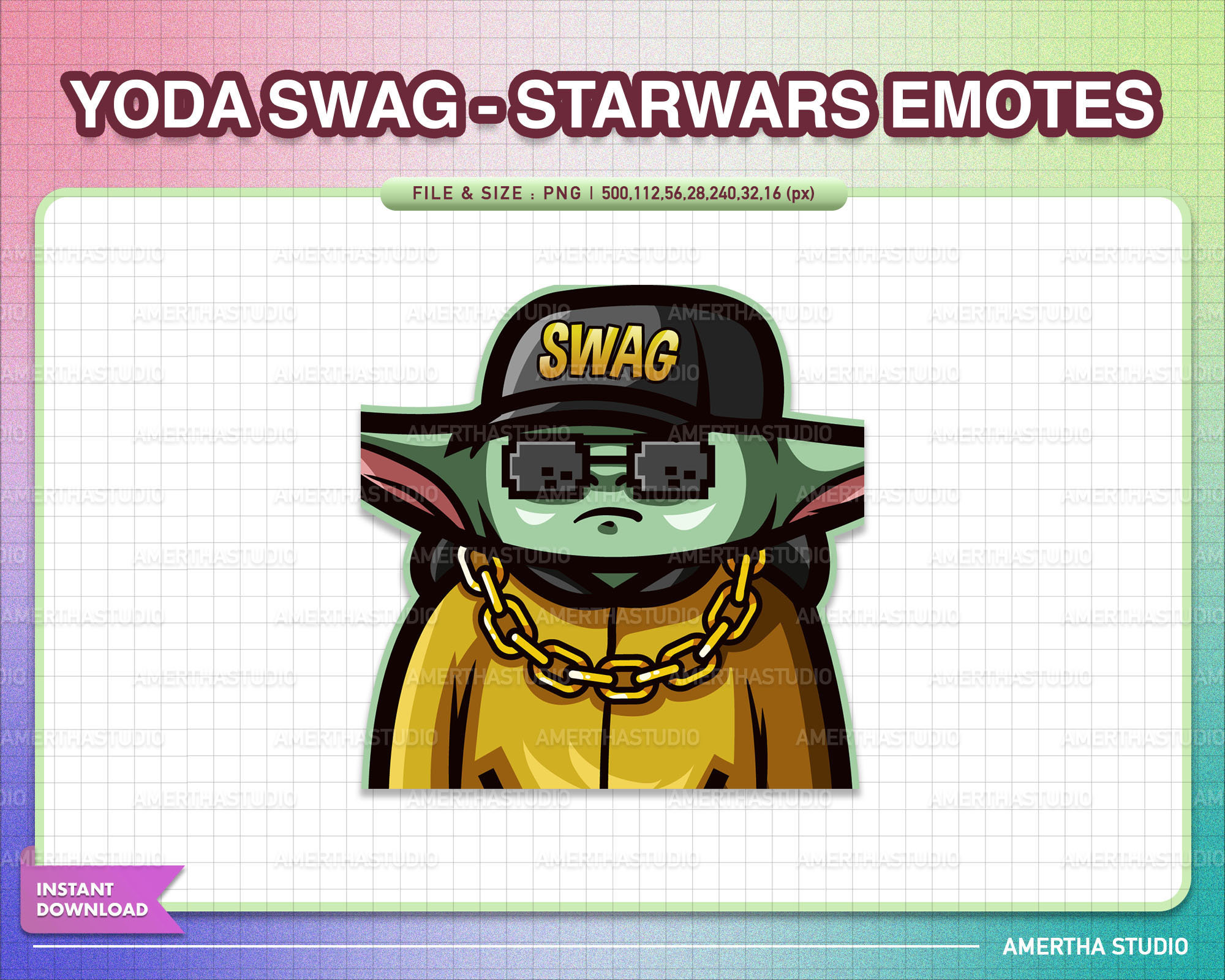 Yoda Swag Starwars Twitch Emotes Pack Kawaii Emotes Cute Emotes Twitch ...