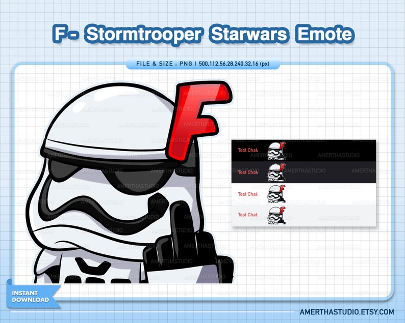 F - Stormtrooper Starwars Twitch Streamer Emotes | Youtube Emotes ...