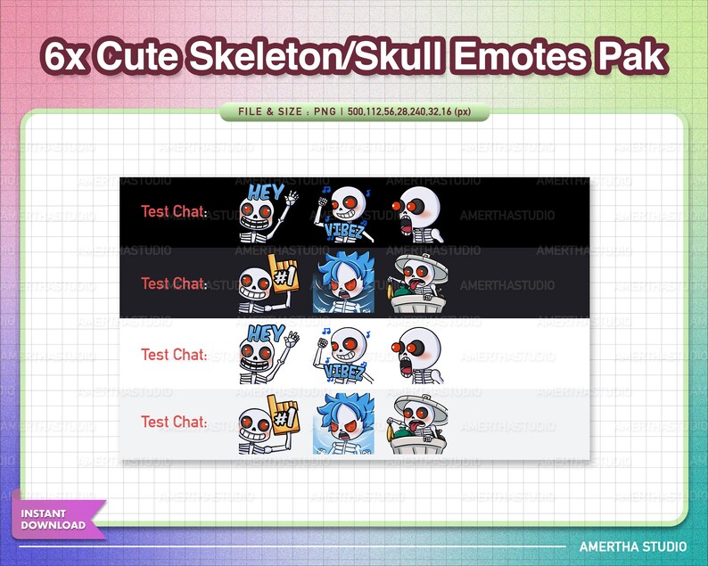 6x Skeleton Skull Twitch Emotes | Twitch Emote | Astronaut | Streamer ...