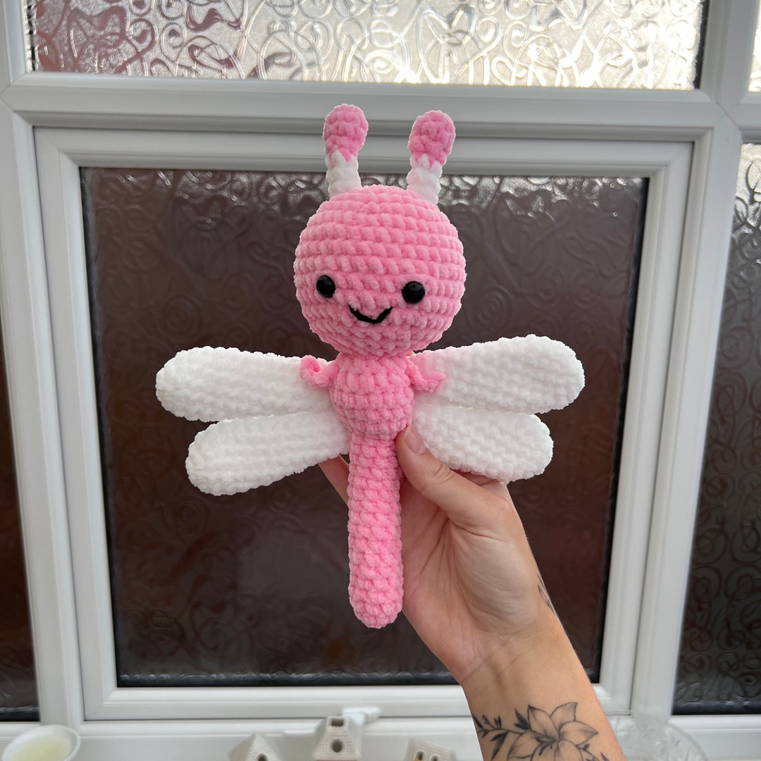 Crochet Dragonfly Plushie: Handmade Soft Stuffed Animal Toy - Etsy