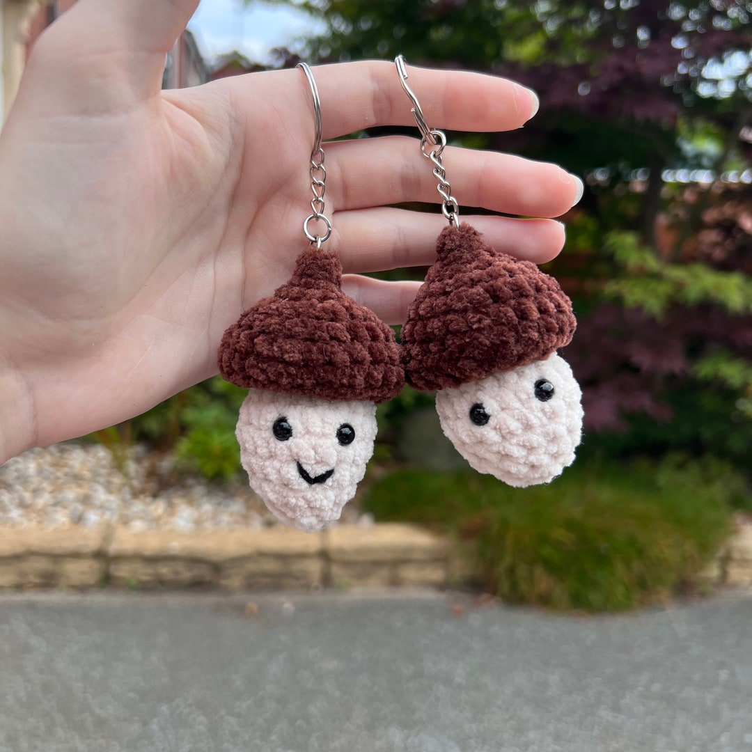 Crochet Acorn-pop Key Ring Cute Mini Crochet Acorn Anxiety / Stress ...