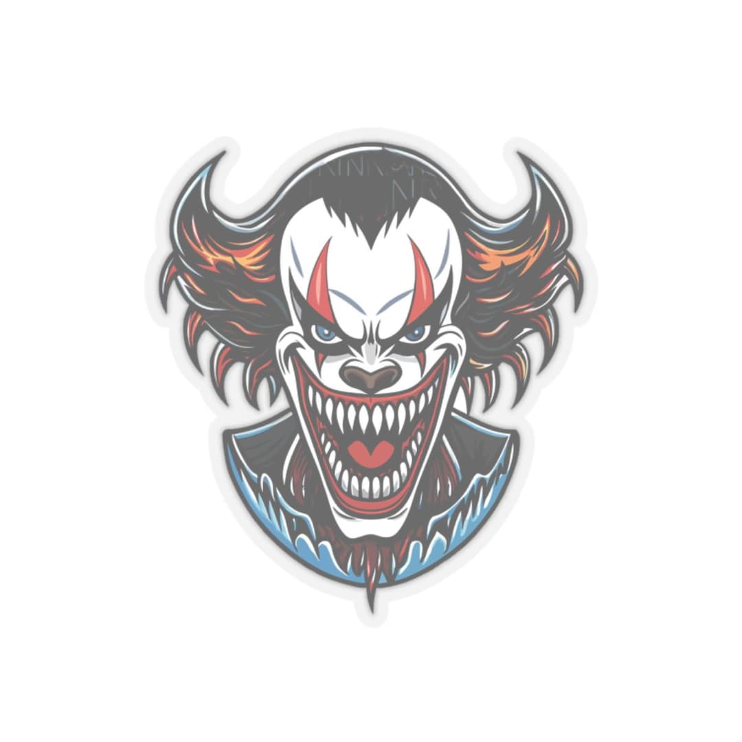 Kiss-cut Stickers Creepy Clown Sticker Design, Creepy Clown Decal, Fear ...