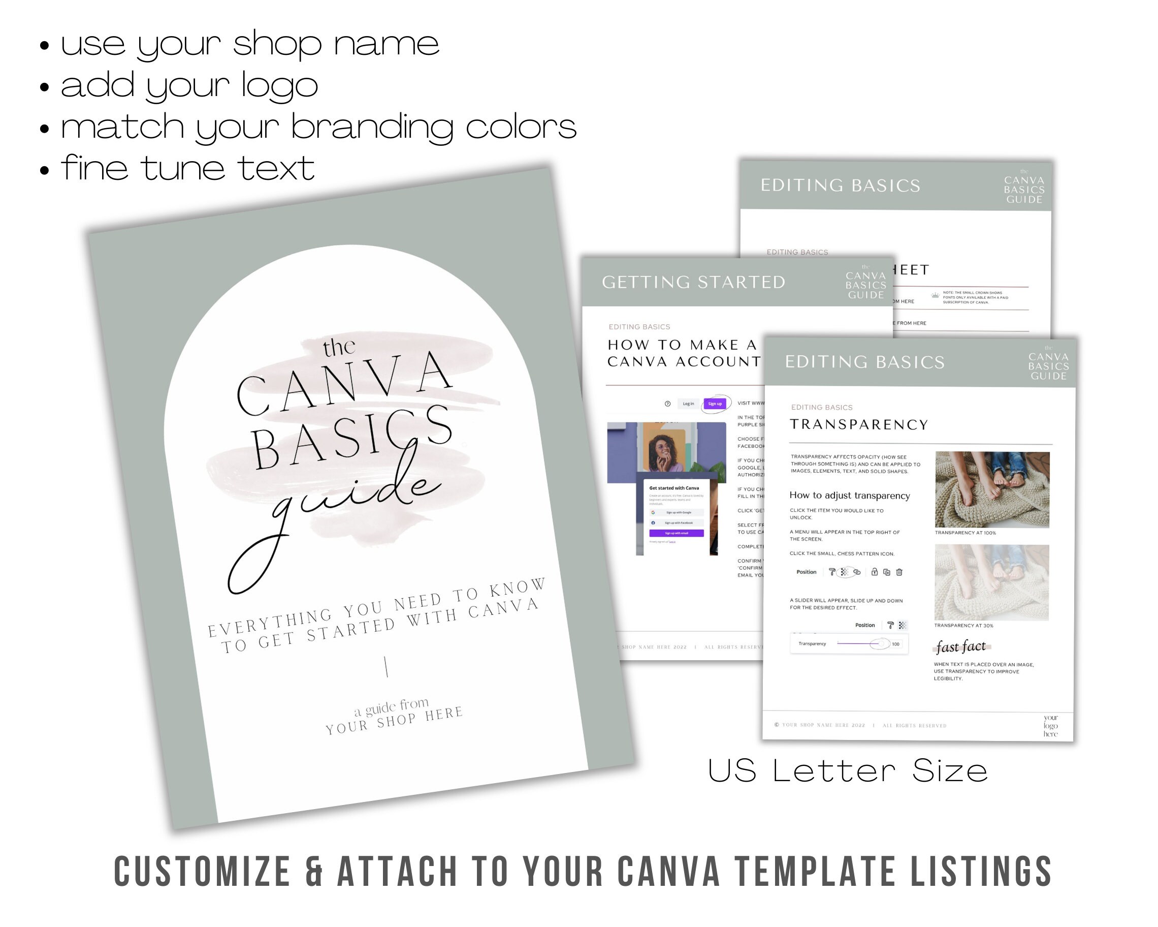 Canva Seller Resource, Customer Instruction Editable Template ...