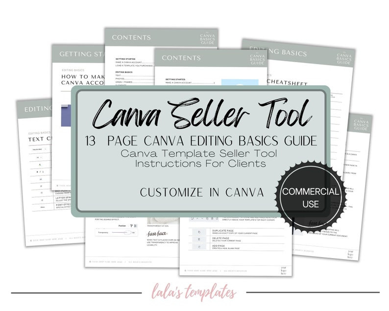 Canva Seller Resource, Customer Instruction | Editable Template ...