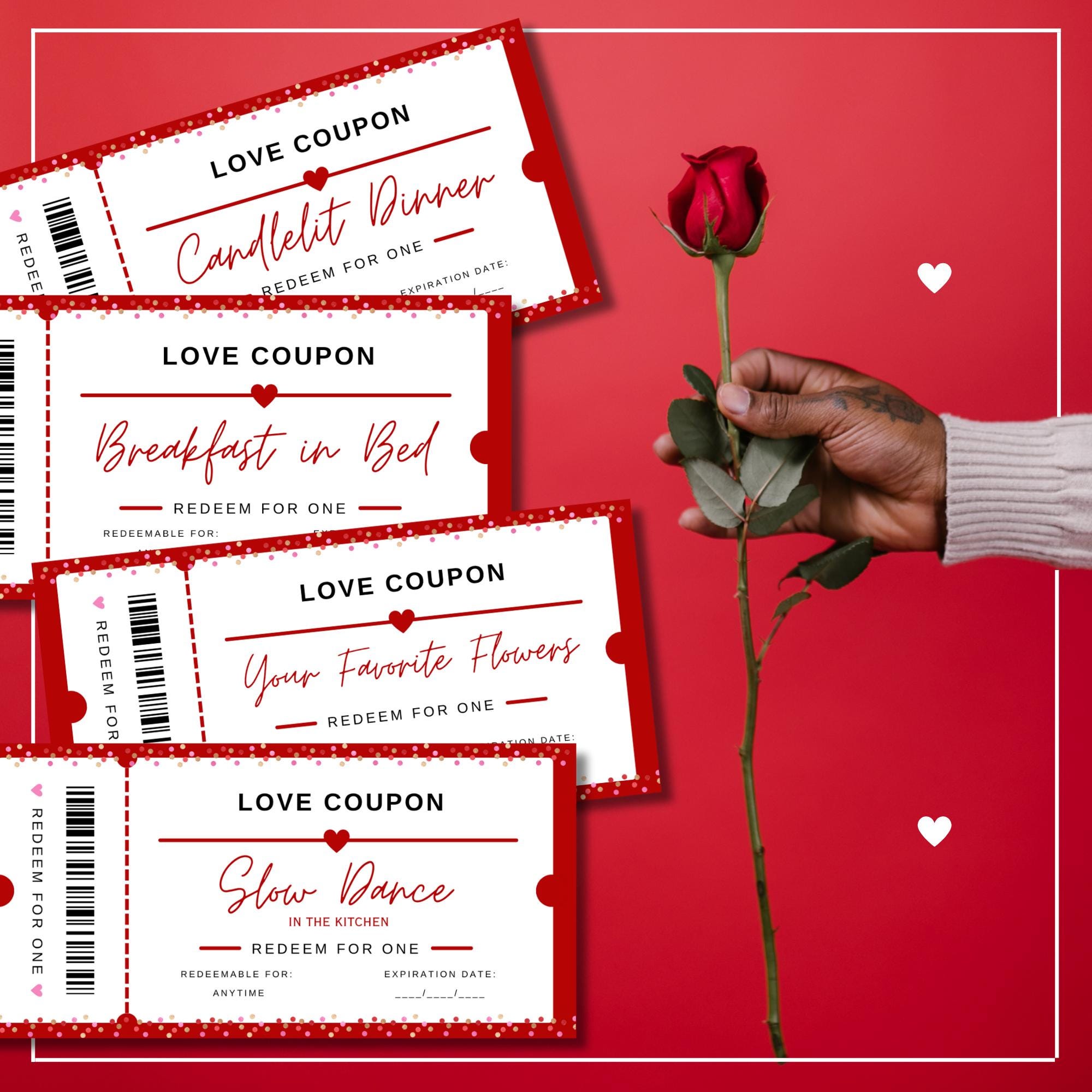 Love Coupons for Couples | Romantic Gift, Canva Template (digital ...