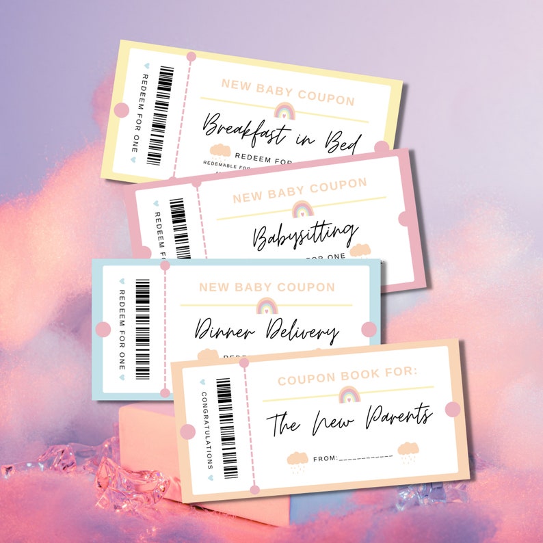 New Parent Coupon Book: Editable Baby Shower Gift (instant Download) - Etsy