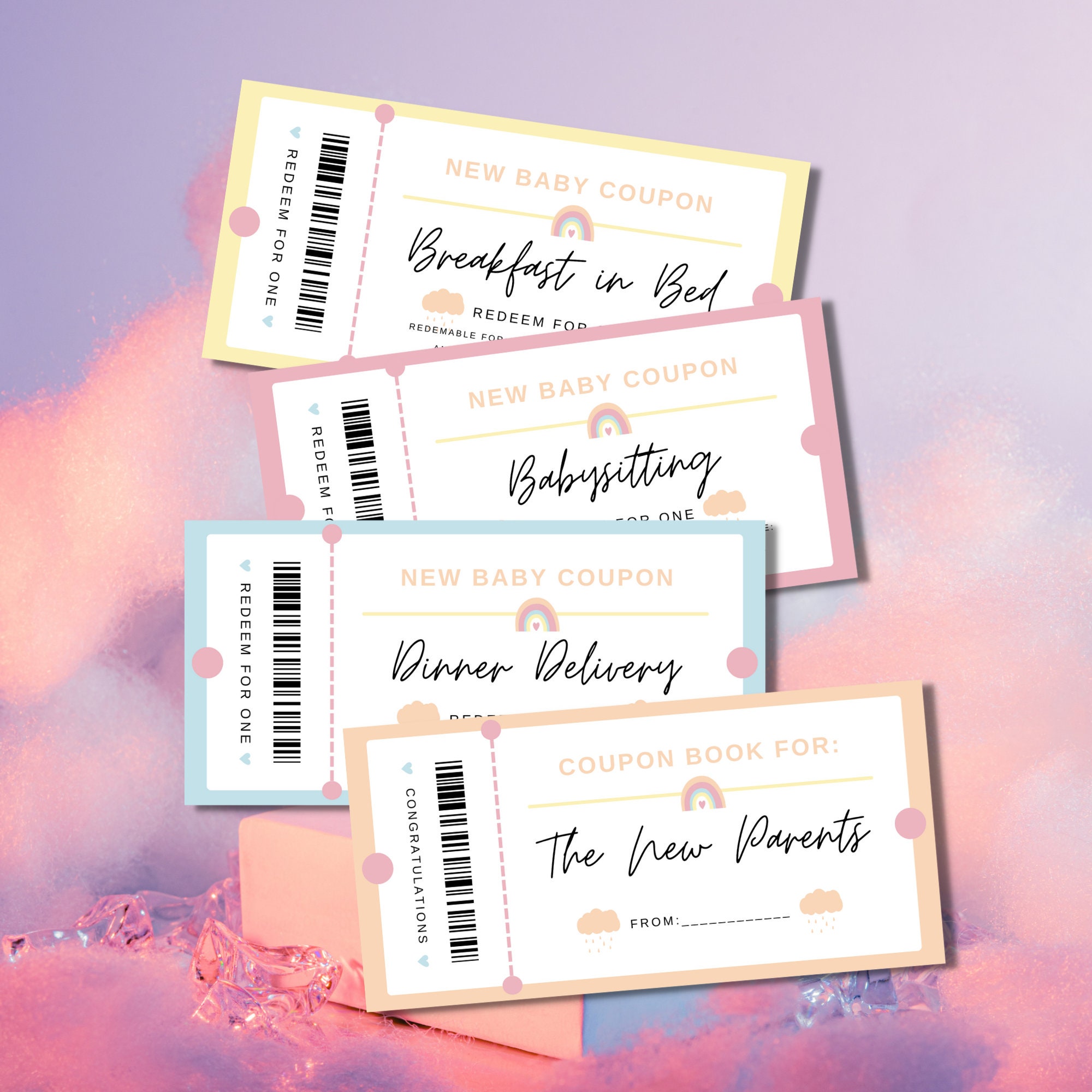 New Parent New Baby Coupon Book PRINTABLE, INSTANT DOWNLOAD, Editable ...