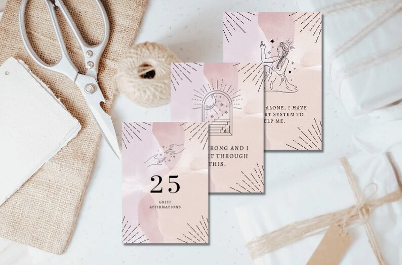 Grief Affirmation Cards: 25 Printable Comfort Quotes (digital Download ...