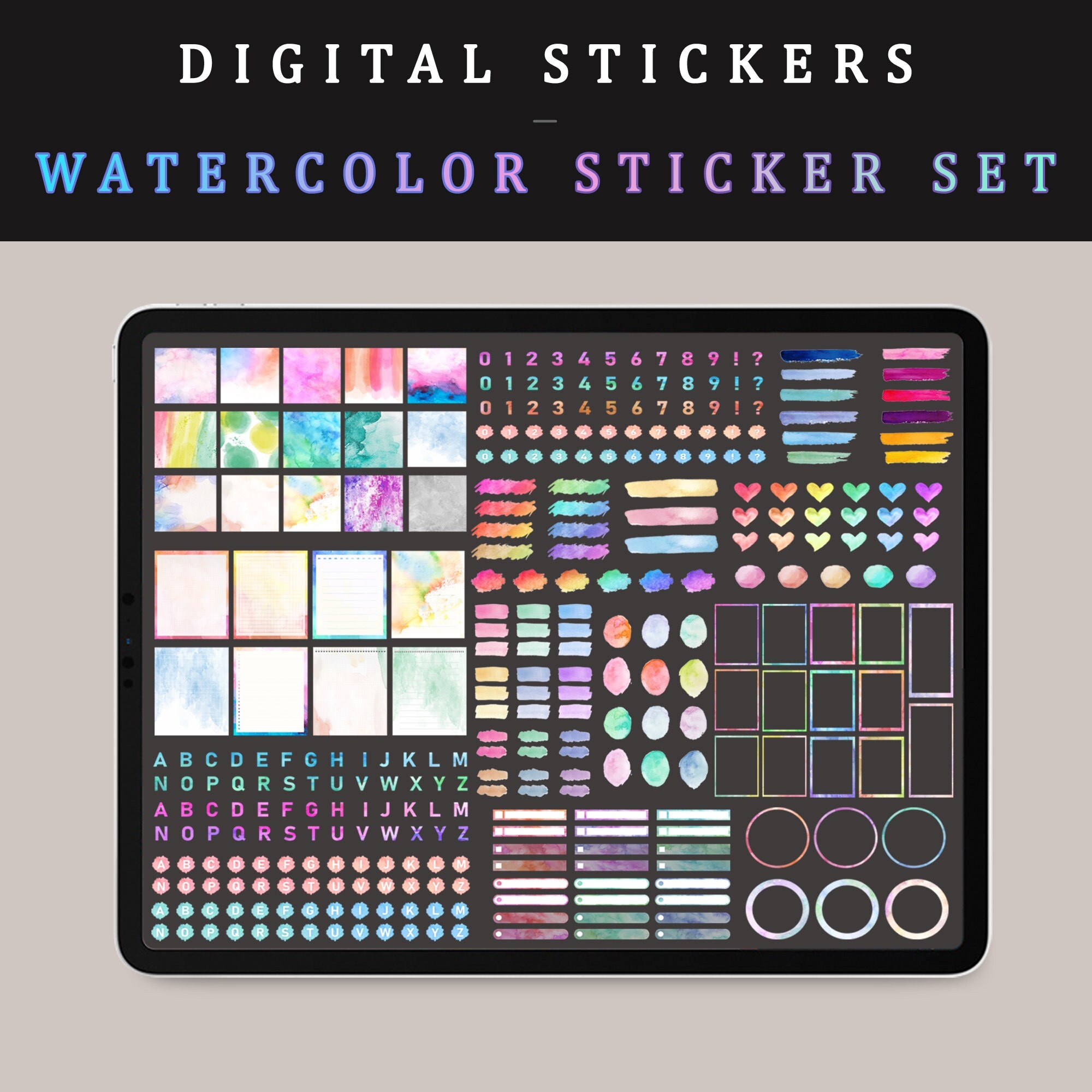 Watercolor Sticker,goodnotes Stickers,noteshelf Sticker,digital Sticker ...