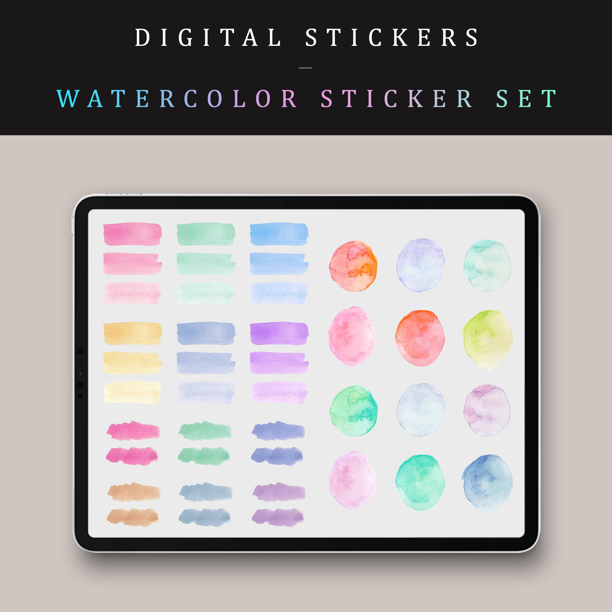Watercolor Sticker,goodnotes Stickers,noteshelf Sticker,digital Sticker ...