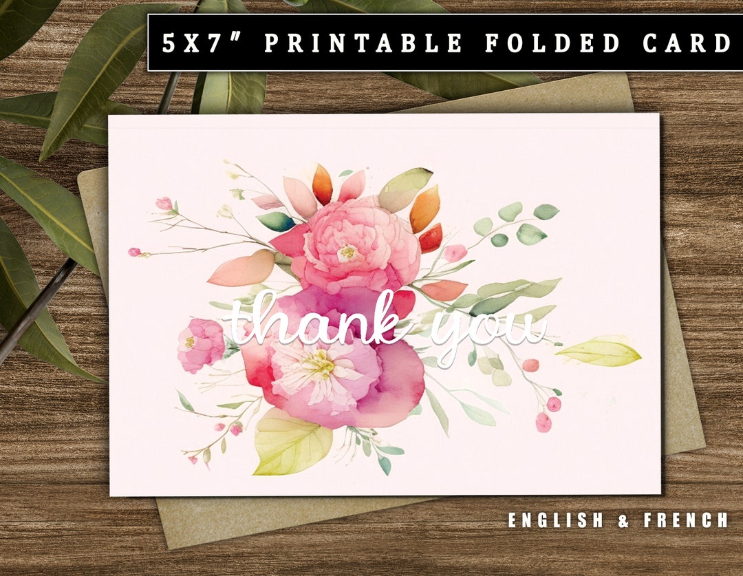 Thank You Cards, MERCI Card,congratulations, Digital Thank You Card ...