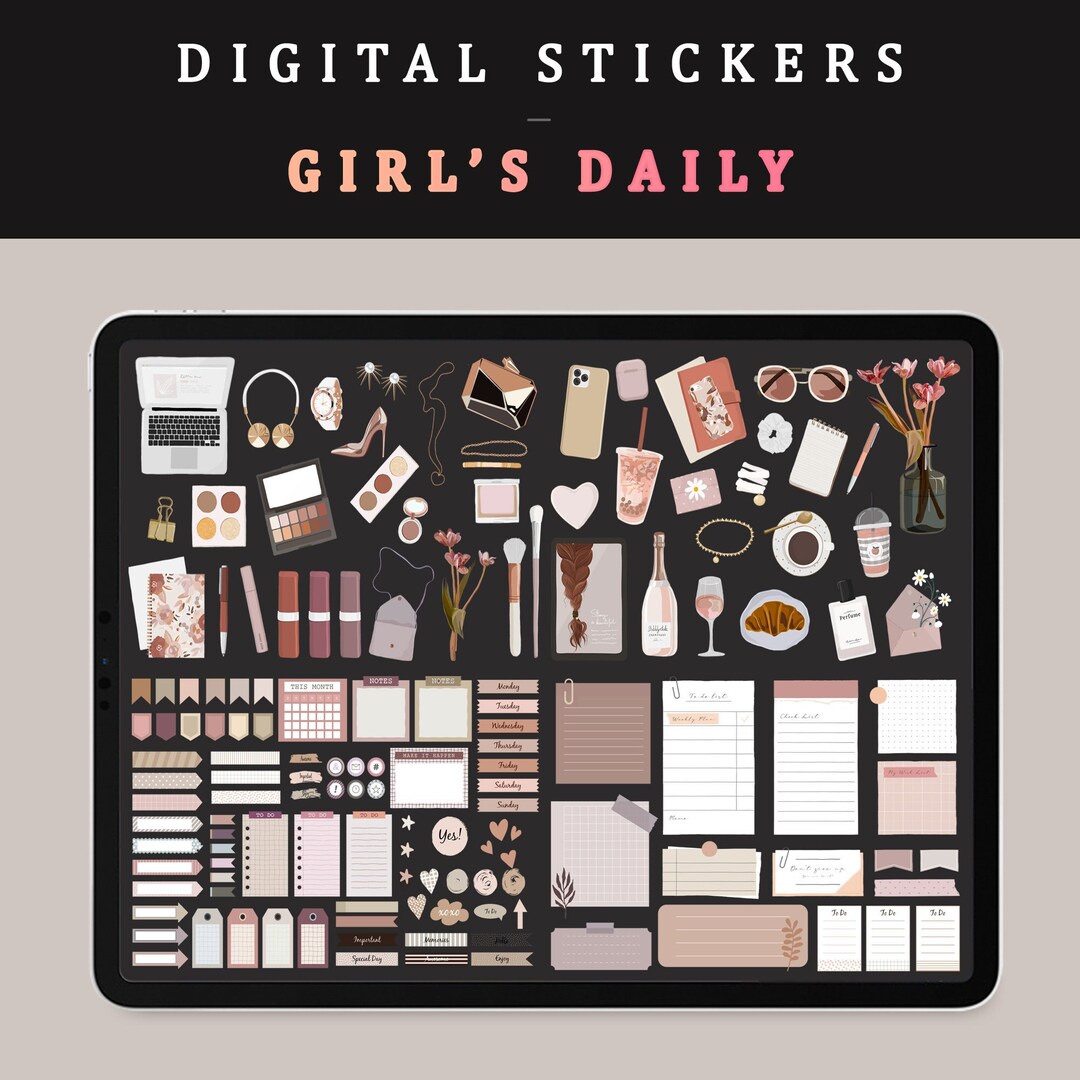 DAILY DIGITAL Stickers,goodnotes Stickers,noteshelf Sticker,digital ...