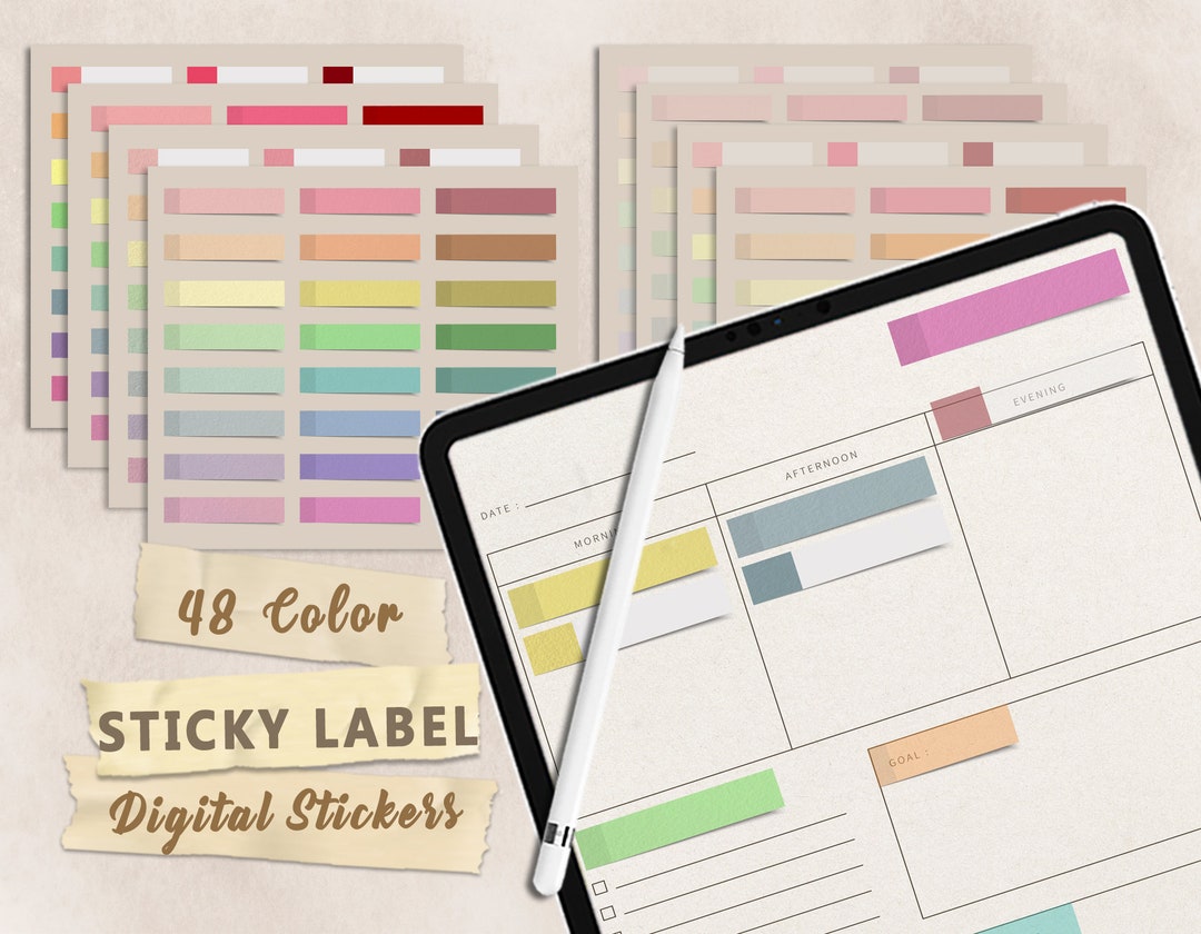 Label Stickynote, Digital Stickers,label Stickers, Planner Stickers ...