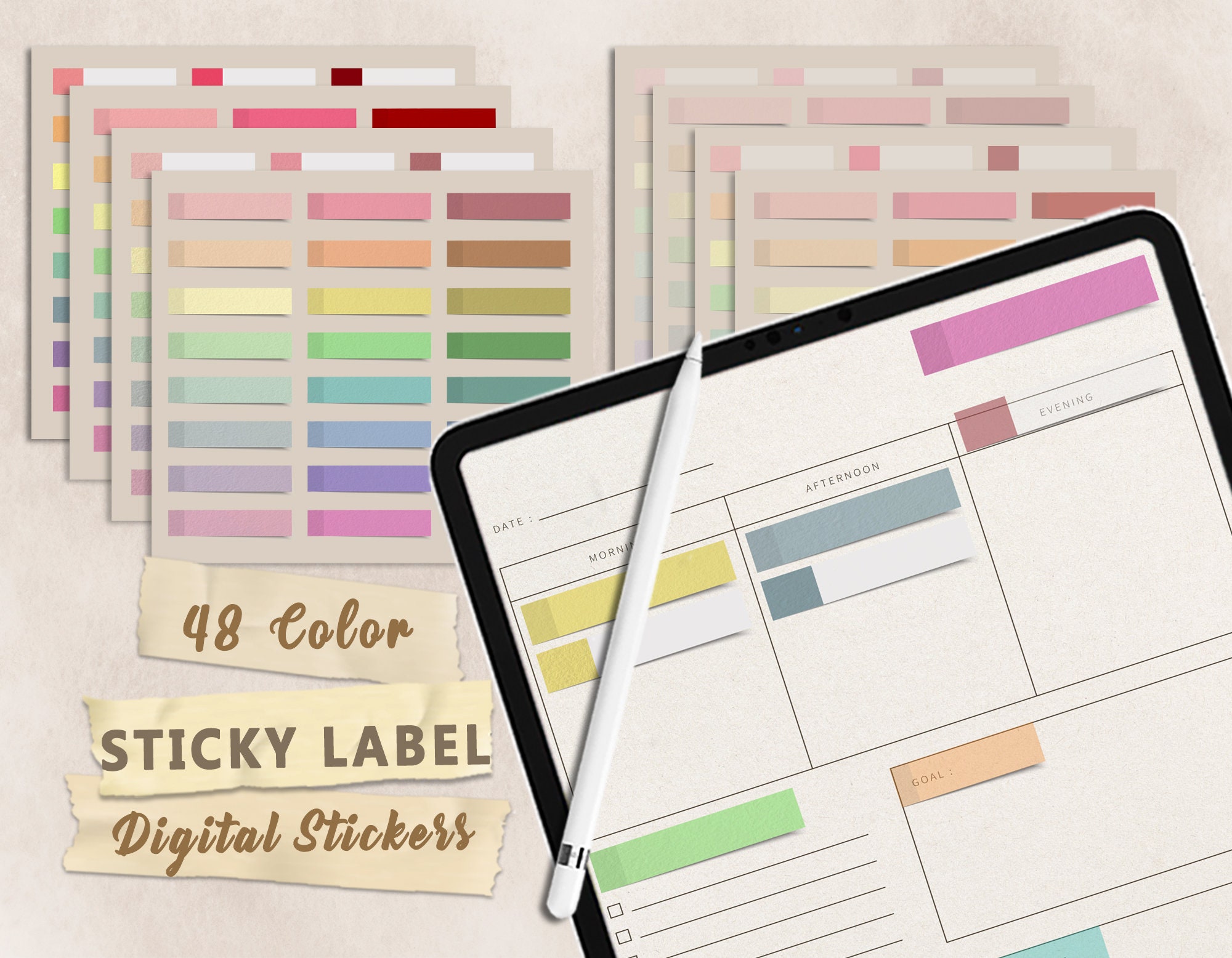 Label Stickynote, Digital Stickers,label Stickers, Planner Stickers ...