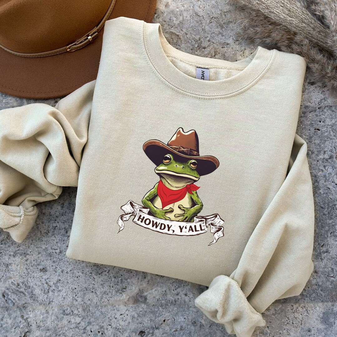 Cowboy Frog, Cowboy Frog Shirt, Funny Frog Shirt, Cottagecore Frog ...