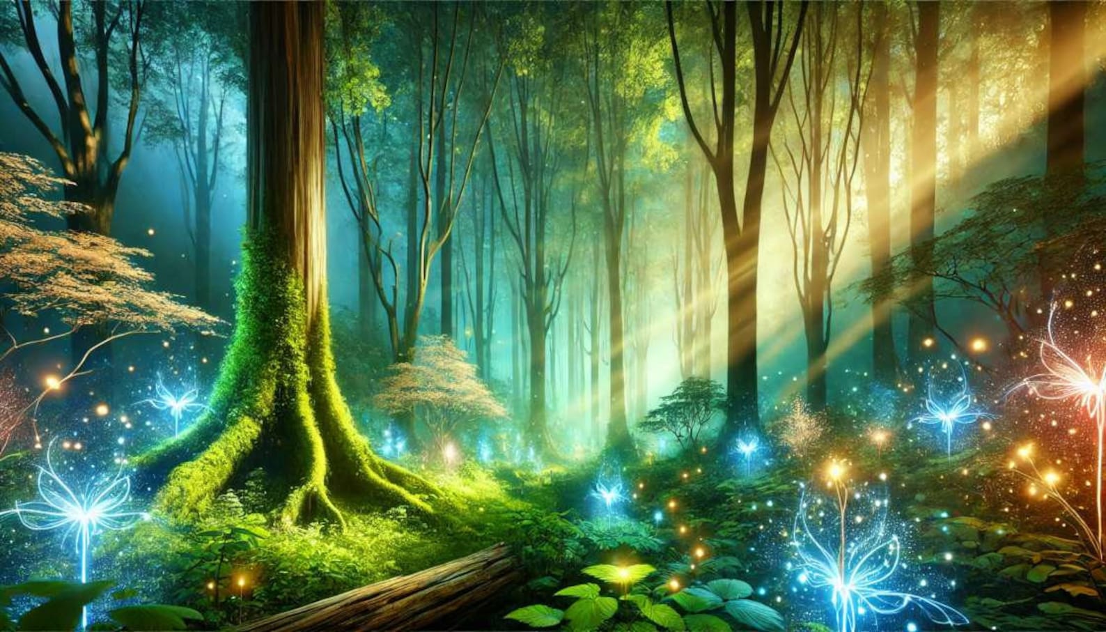 Mythical Forest Digital Wallpaper Set - Set of 5 - Etsy