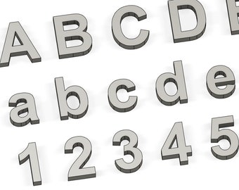 STL Letter Files 3D Printer Files Letters for 3D Printing - Etsy