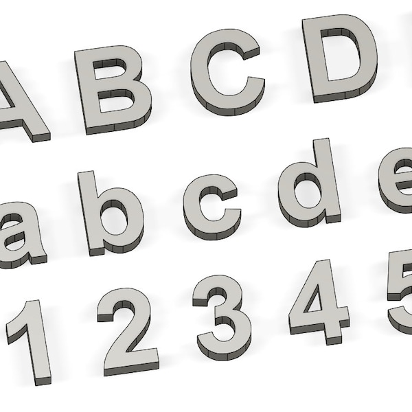 3d Alphabet Stl File - Etsy