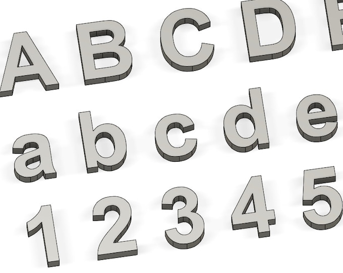 Abc Stl Files Alphabet 3d Printed, 3d Print File. Abc Digital Download ...