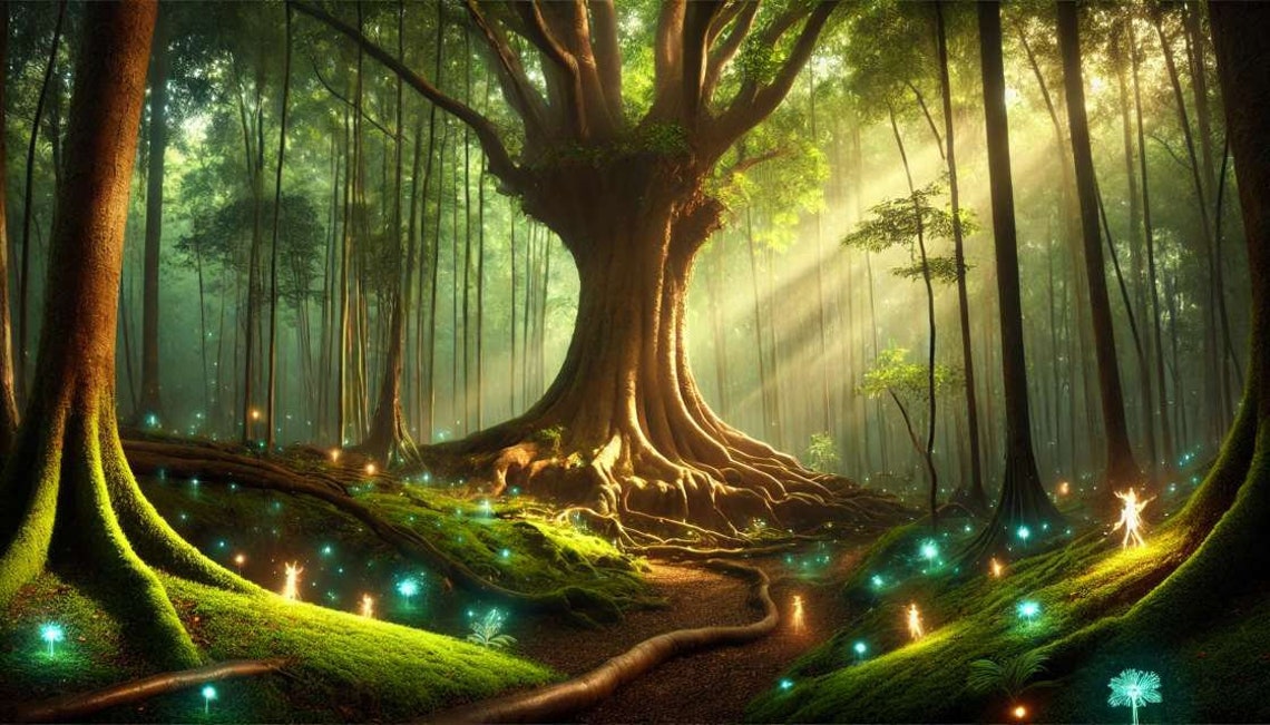 Mythical Forest Digital Wallpaper Set Set of 5 - Etsy