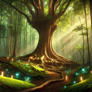 Mythical Forest Digital Wallpaper Set - Set of 5 - Etsy