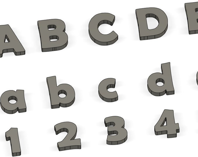 Abc Stl Files Alphabet 3d Printed, 3d Print File. Abc Digital Download ...