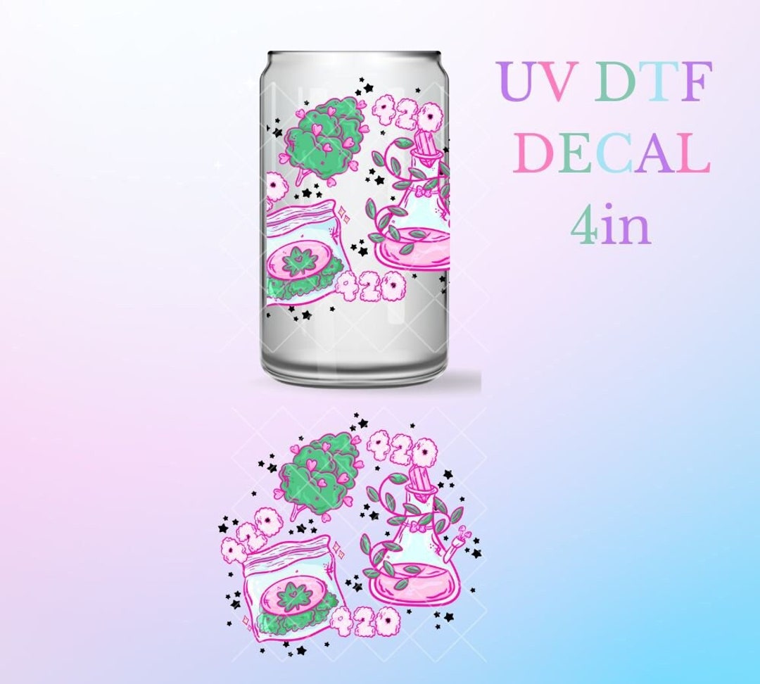 Girly 420 UV DTF Decal/sticker Cup Decal Laptop Decal Ready to Apply ...