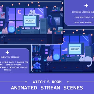Witch Room Pixel Stream Scenes: Animated Retro Overlay (digital ...