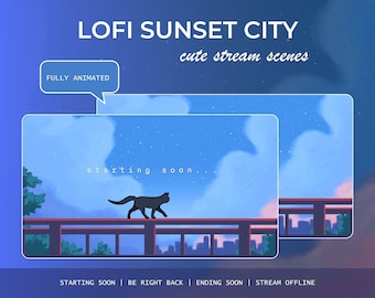 Cute 4x Animated Twitch Stream Scenes Pack Stream is Starting, Ending ...