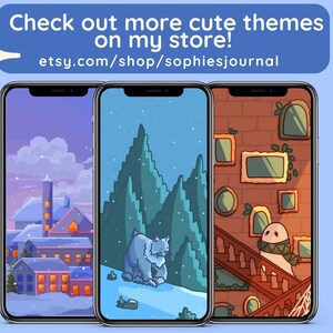 Winter Snow Cute Desktop Organizer Theme | Wallpaper Background ...