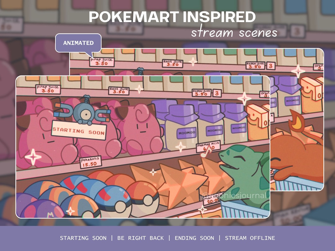 Retro Pokemart Inspired Animated Stream Scenes (digital Download) - Etsy
