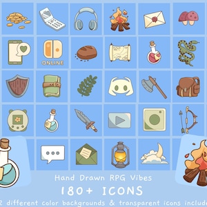 RPG Adventure Fantasy Icon Set | Anime and Game Inspired Ios App Icons ...