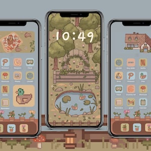 Cottagecore Pixel | Cute Aesthetic Ios App Icons, Kawaii Pixel ...