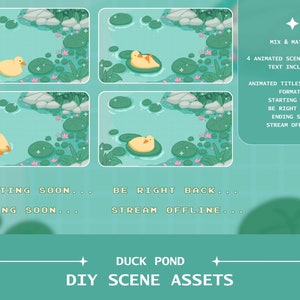 Duck Pond Cute Kawaii Stream Scenes | Seamless Loop Animation | Cute ...
