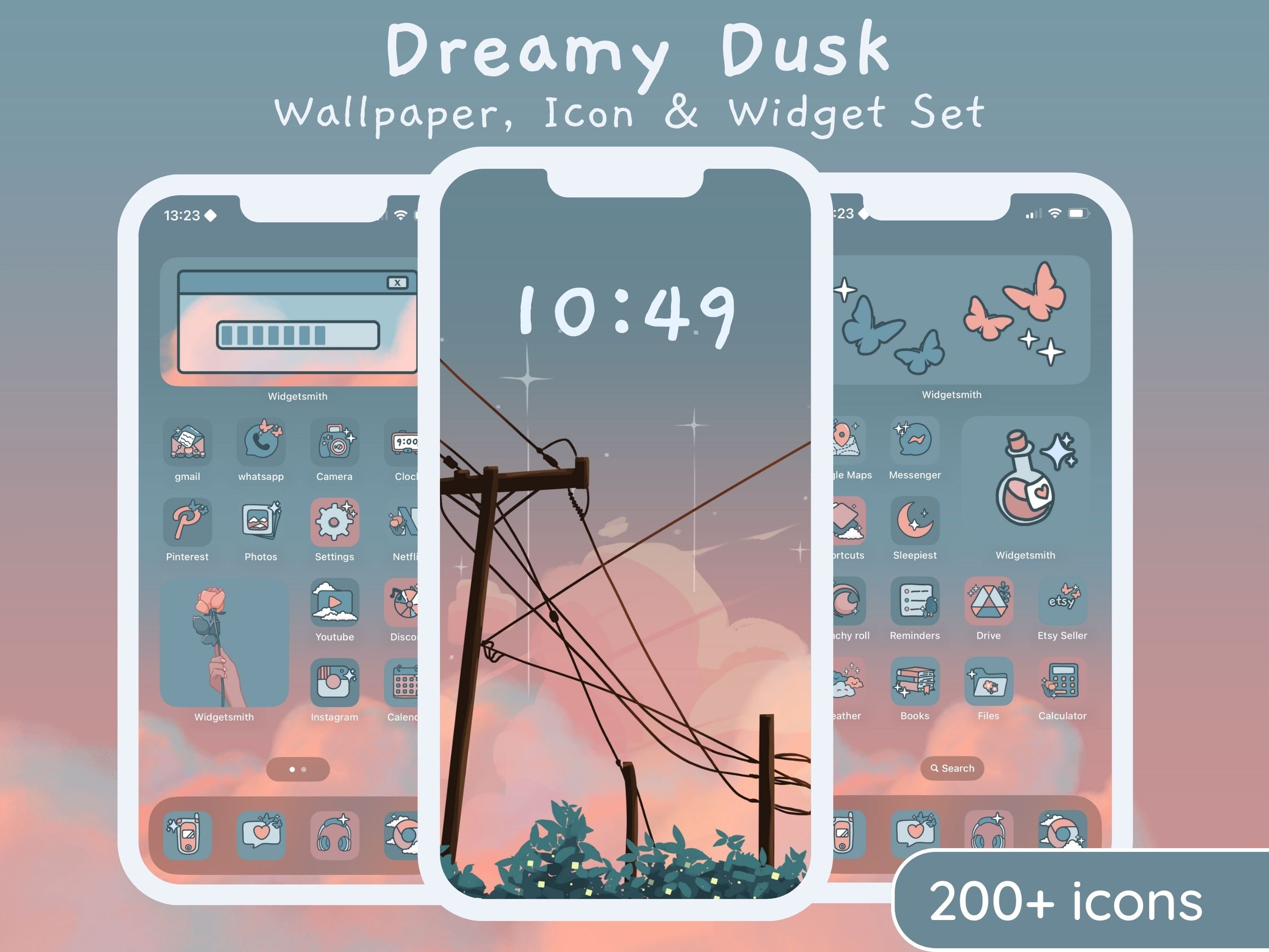 Lofi Pastel App Icons, Widgets & Wallpapers | Dreamy Dusk Theme ...