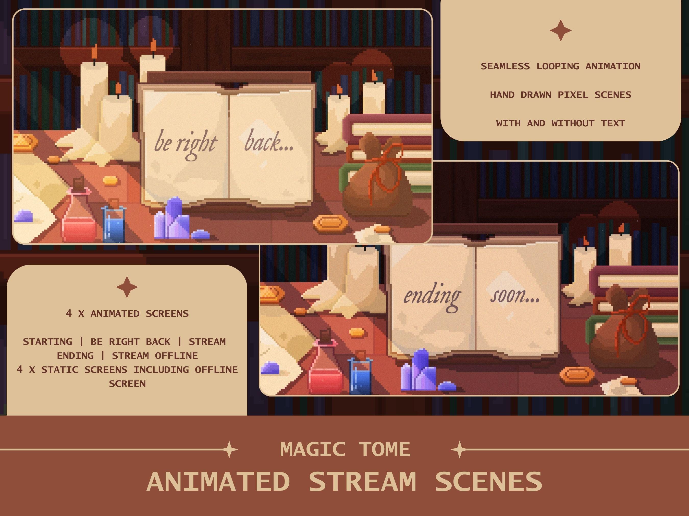 Magic Tome Dnd Stream Scenes: Retro Pixel Animation (digital Download ...