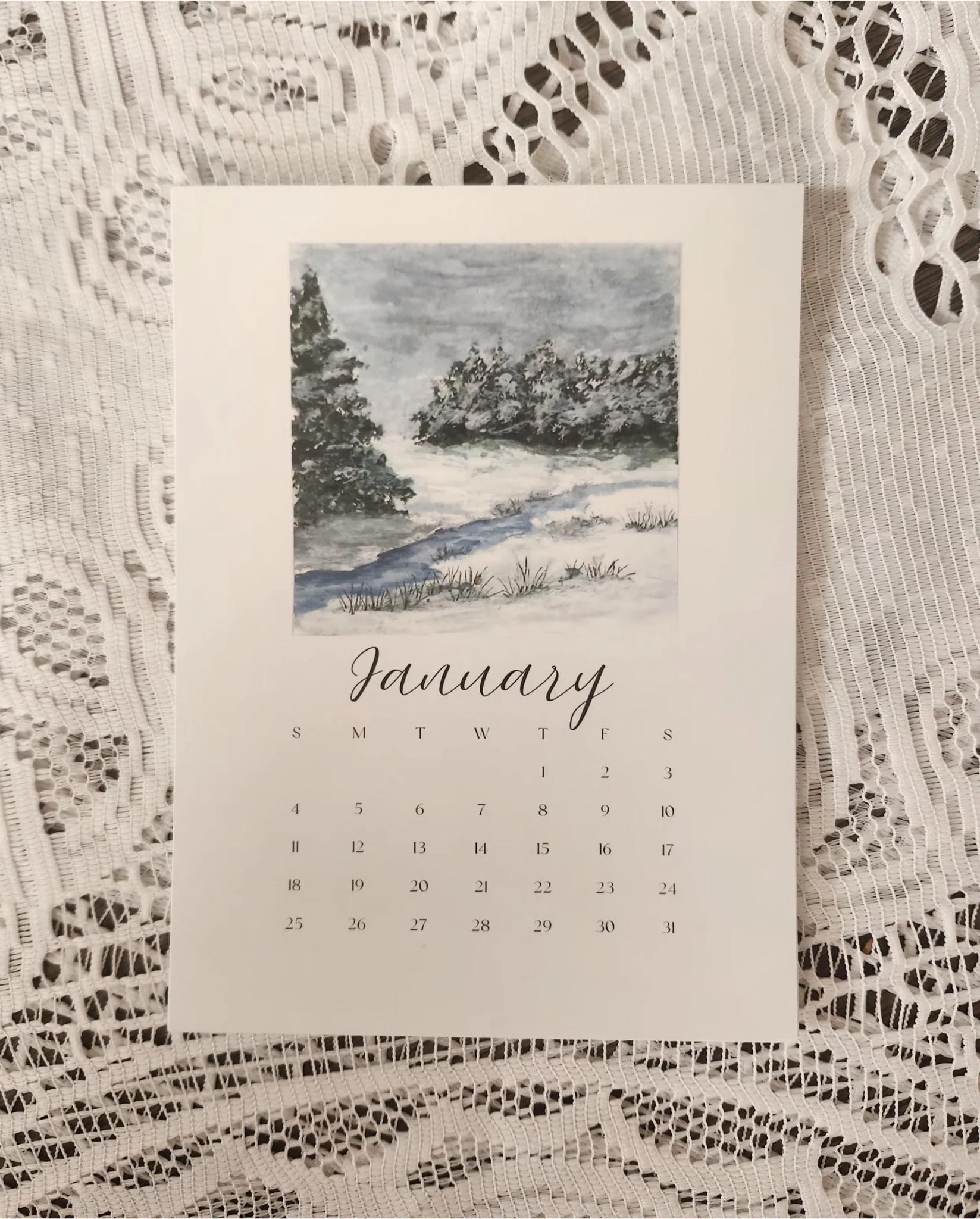 2026 Landscape Painting Calendar: 8x6 Desk Calendar - Etsy