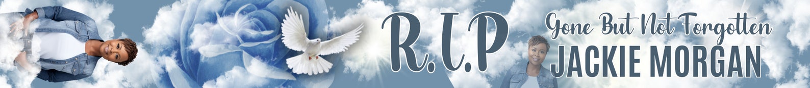 Blue Memorial Ribbon Template Death Announcement Ribbon Memorial Design ...