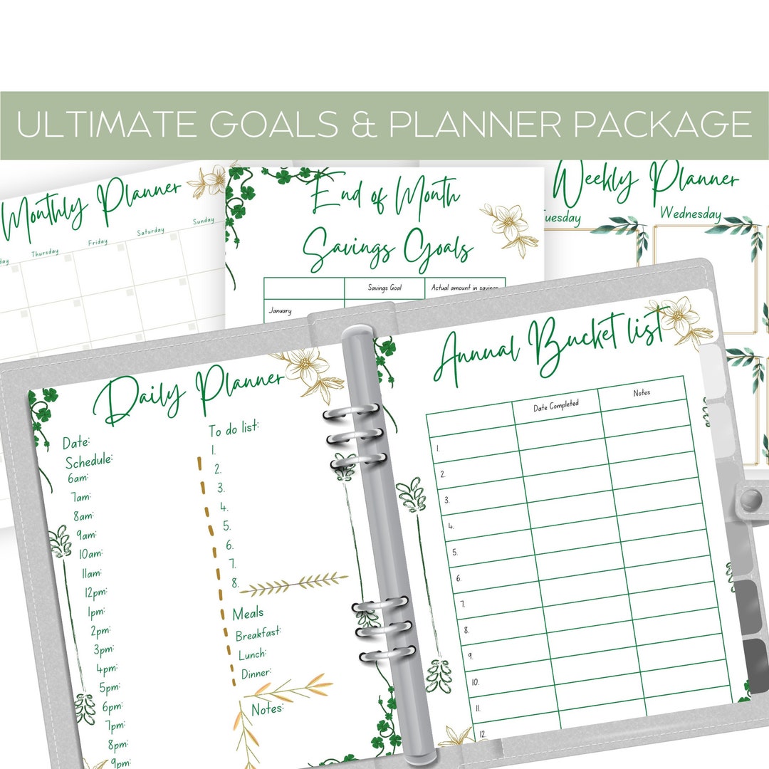 Printable Planner 2024 Package With Daily, Weekly, and Monthly Planners ...