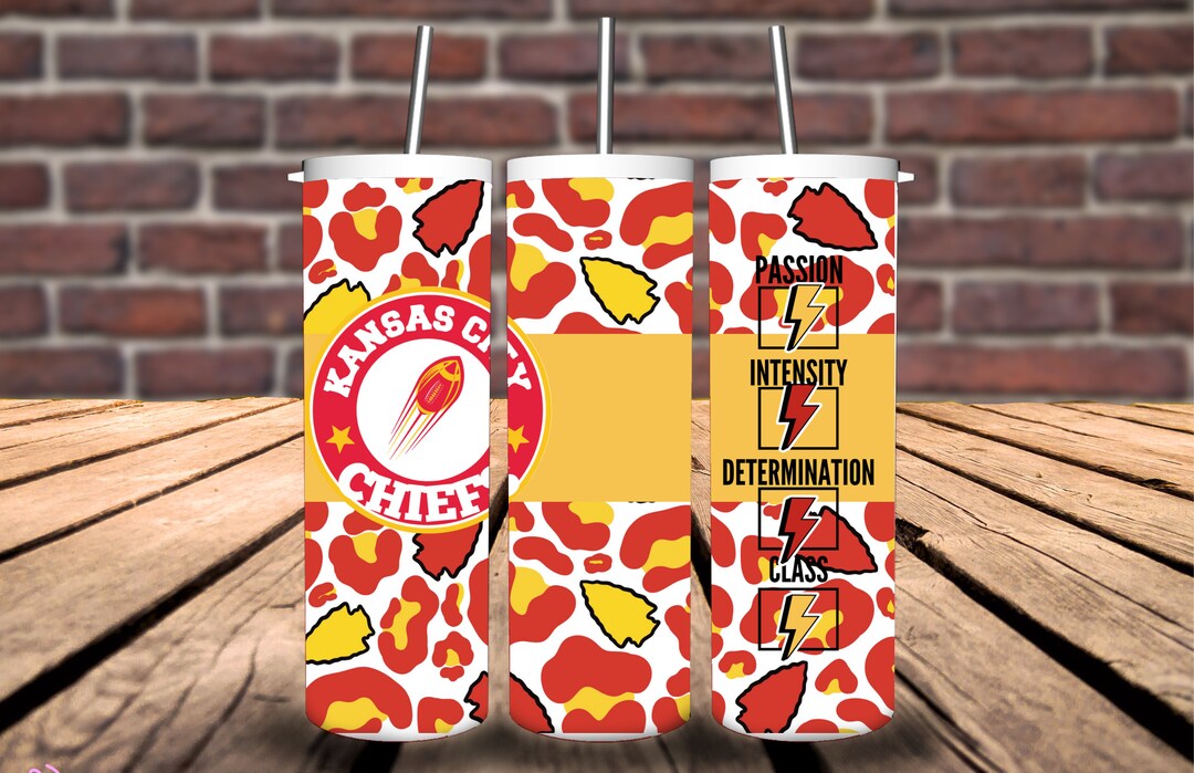 Kansas City Chiefs Leopard Arrowhead Football Traits Tumbler - Etsy