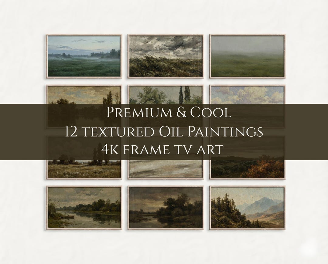 12 Vintage Scenery Samsung Frame TV Art Set | Curated Landscape Oil ...