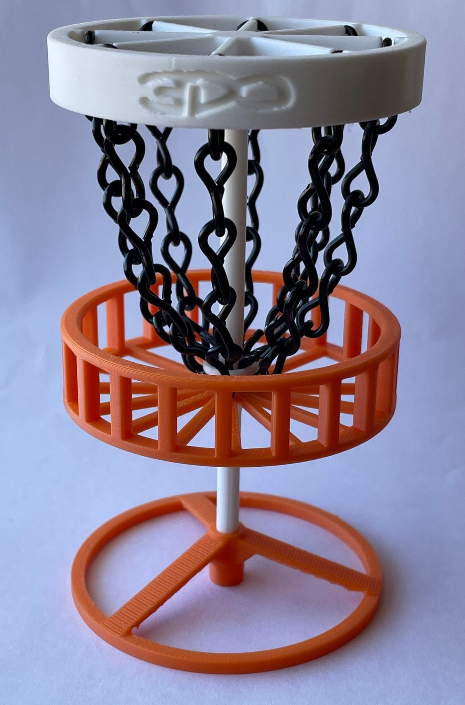 Desktop Mini Disc Golf Basket W/ 3 Putters V2 new Version With 2 Layers ...