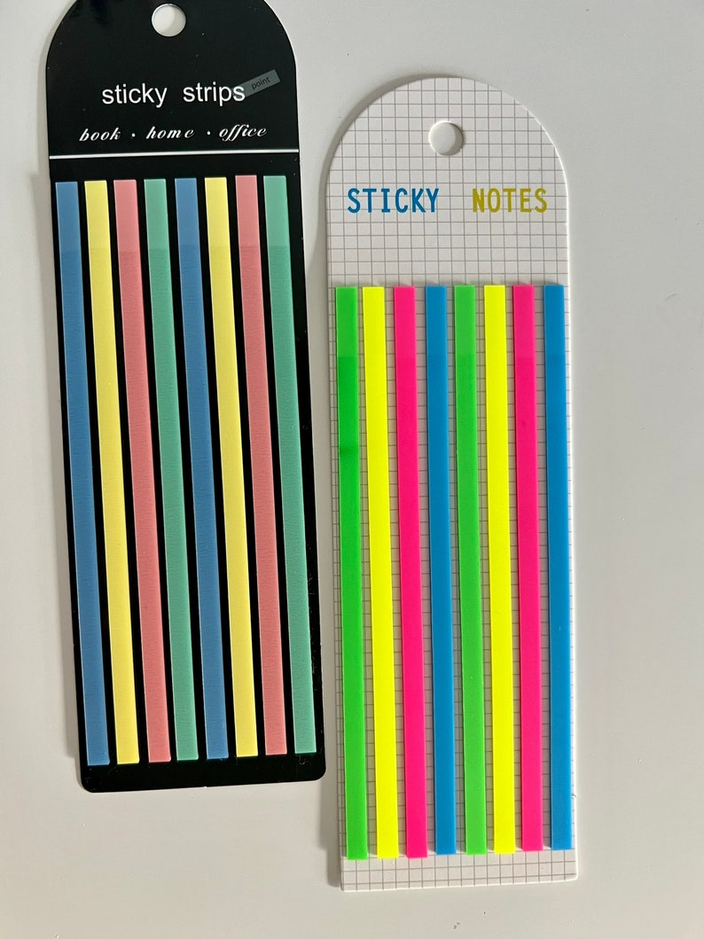 Long Sticky Notes Strips for Highlighting - Etsy