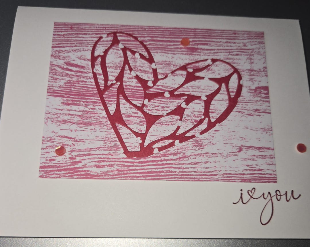 Valentine's Day Handmade Red Heart Card [510b] - Etsy