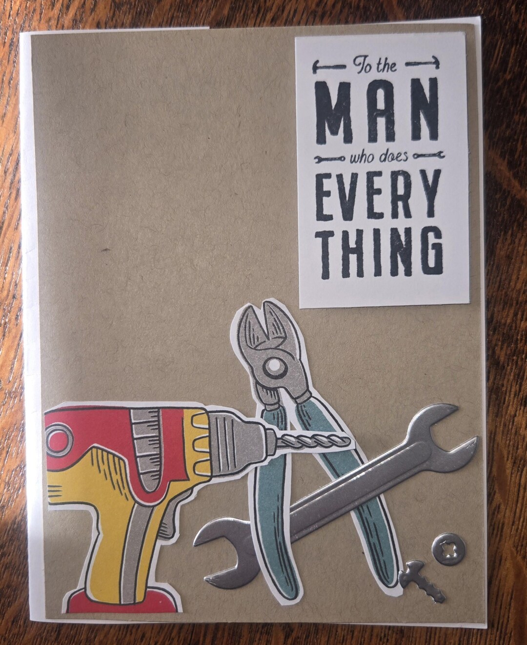 Masculine Tool Birthday Card With Gift Card Holder [563] - Etsy