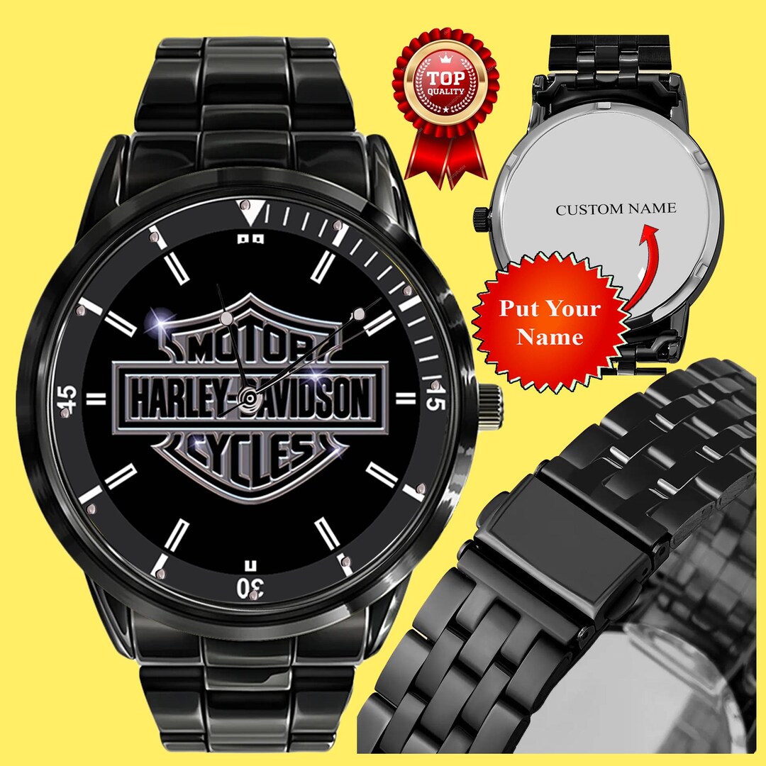 Harley Davidson Company Exclusive Logo Metal Wrist Watches Gift Free ...